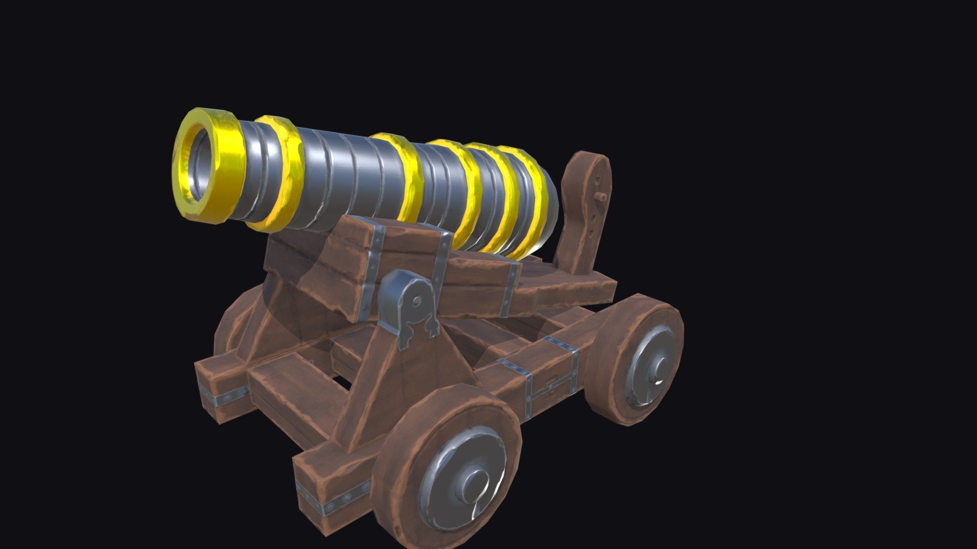 Stylized cannon - 3D model by asboind [49687e3] - Sketchfab