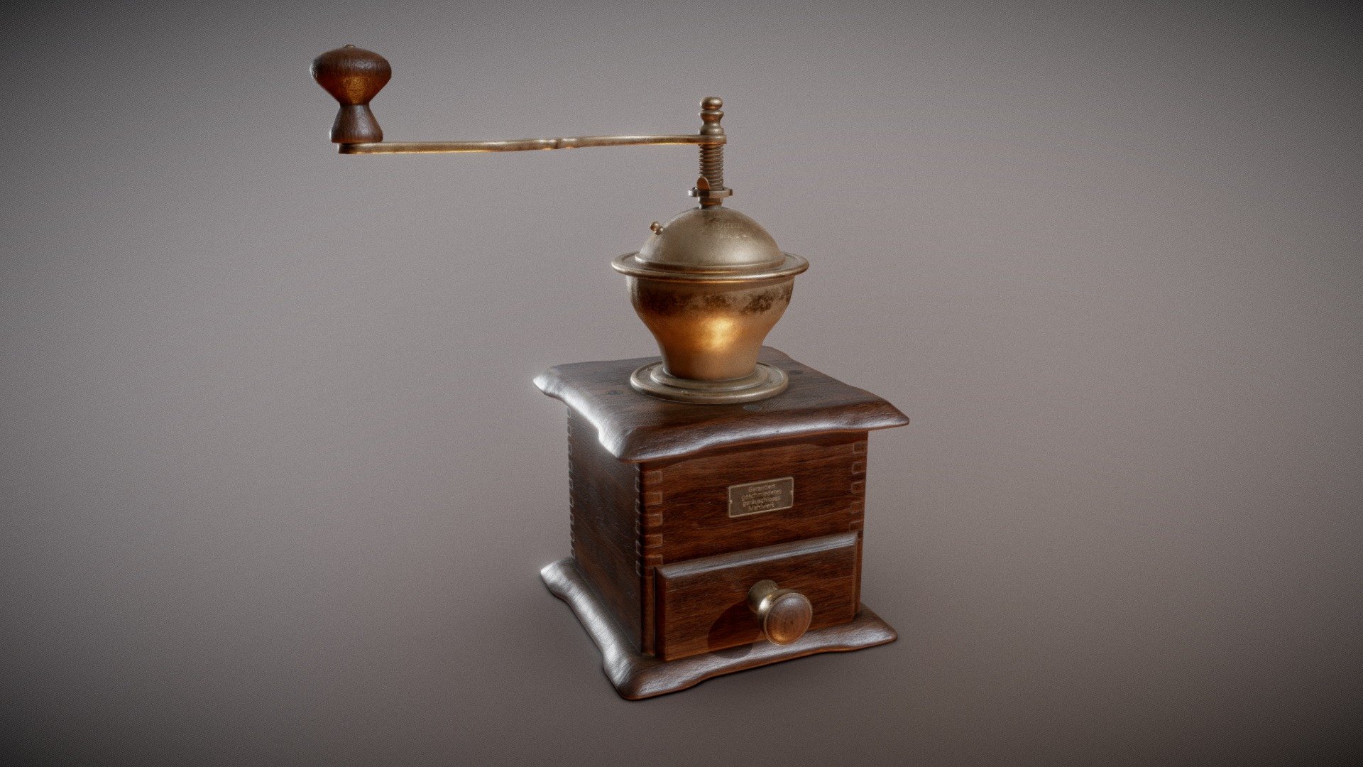 Old German Coffee Grinder - Buy Royalty Free 3D model by Mixed8ananas ...