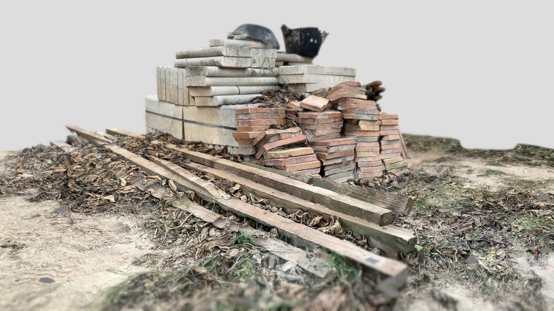 Pile of construction materials - Download Free 3D model by Aupuma ...