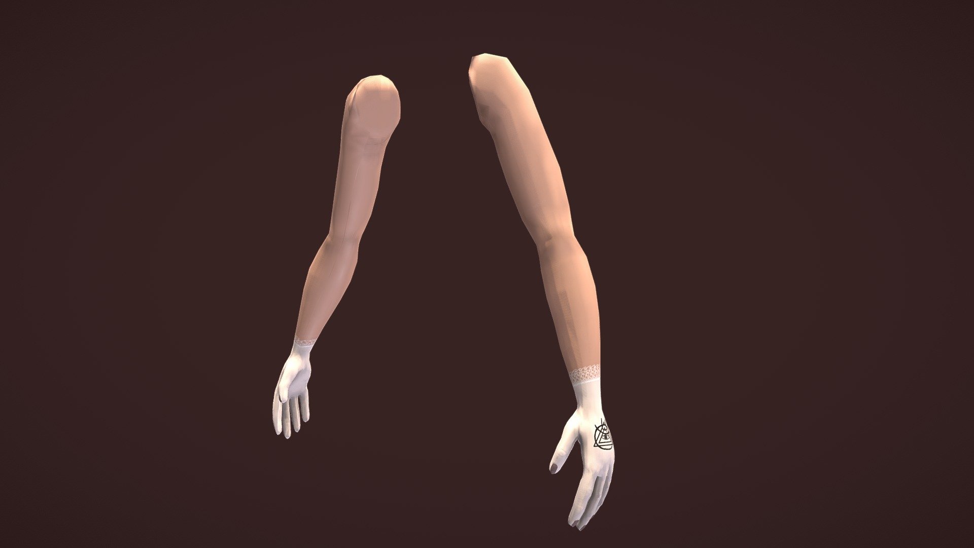 Female Player Character Arms - 3D model by Kim Baker (@Kim_Baker ...