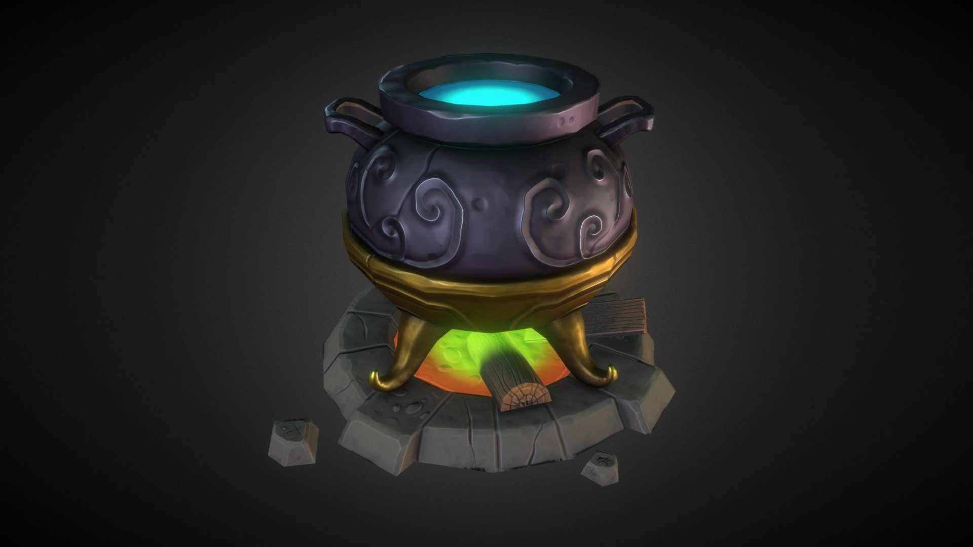 Cauldron 3d Model By Bao Duy Lyv [497181a] Sketchfab