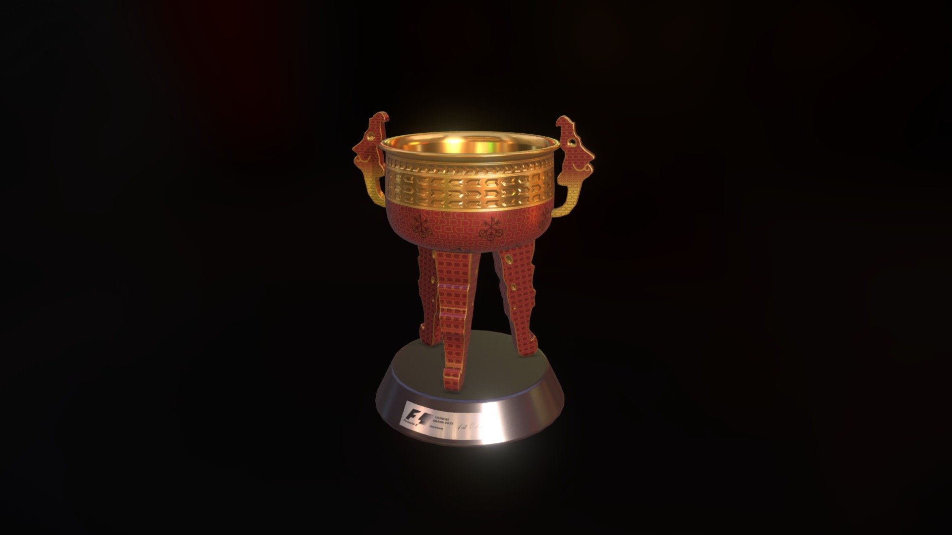 F1 Trophy - China Fomula 1 GP - Buy Royalty Free 3D model by Machine ...