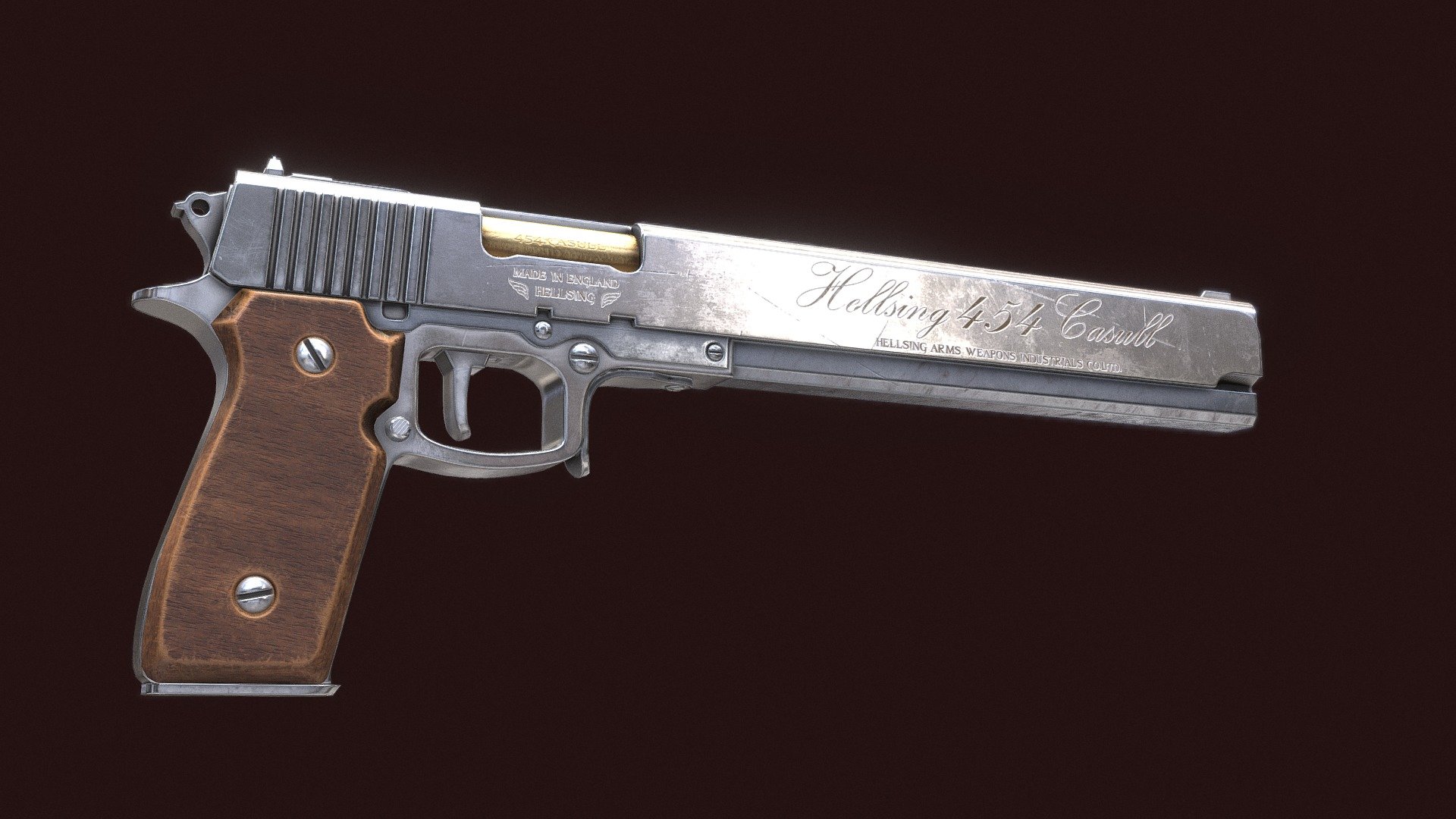 Hellsing ARMS Casull - 3D model by Nazar Romanenko (@Nazar_Romanenko ...