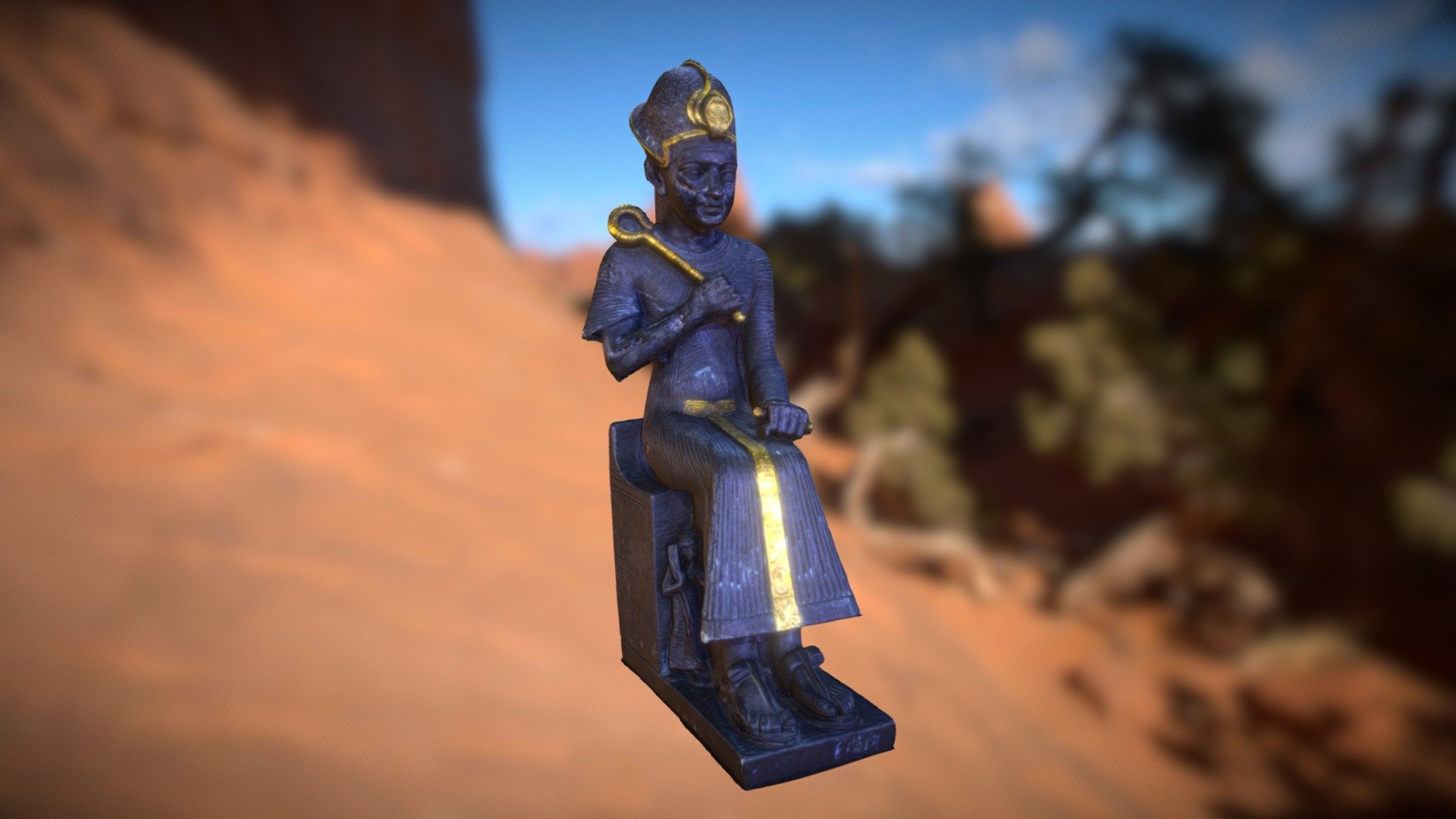 Ramesses II Seated - Buy Royalty Free 3D model by Chad Brocker ...
