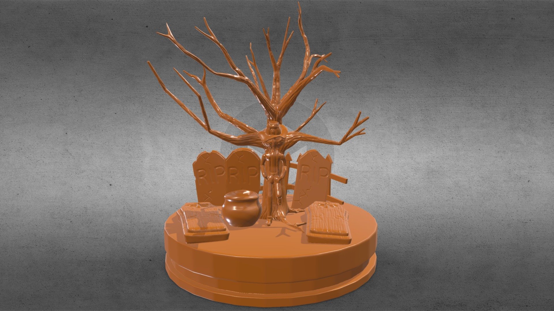 Statue Pumpkim Graveyard - 3D model by Monkey D Rod (@rodrigoengine88 ...