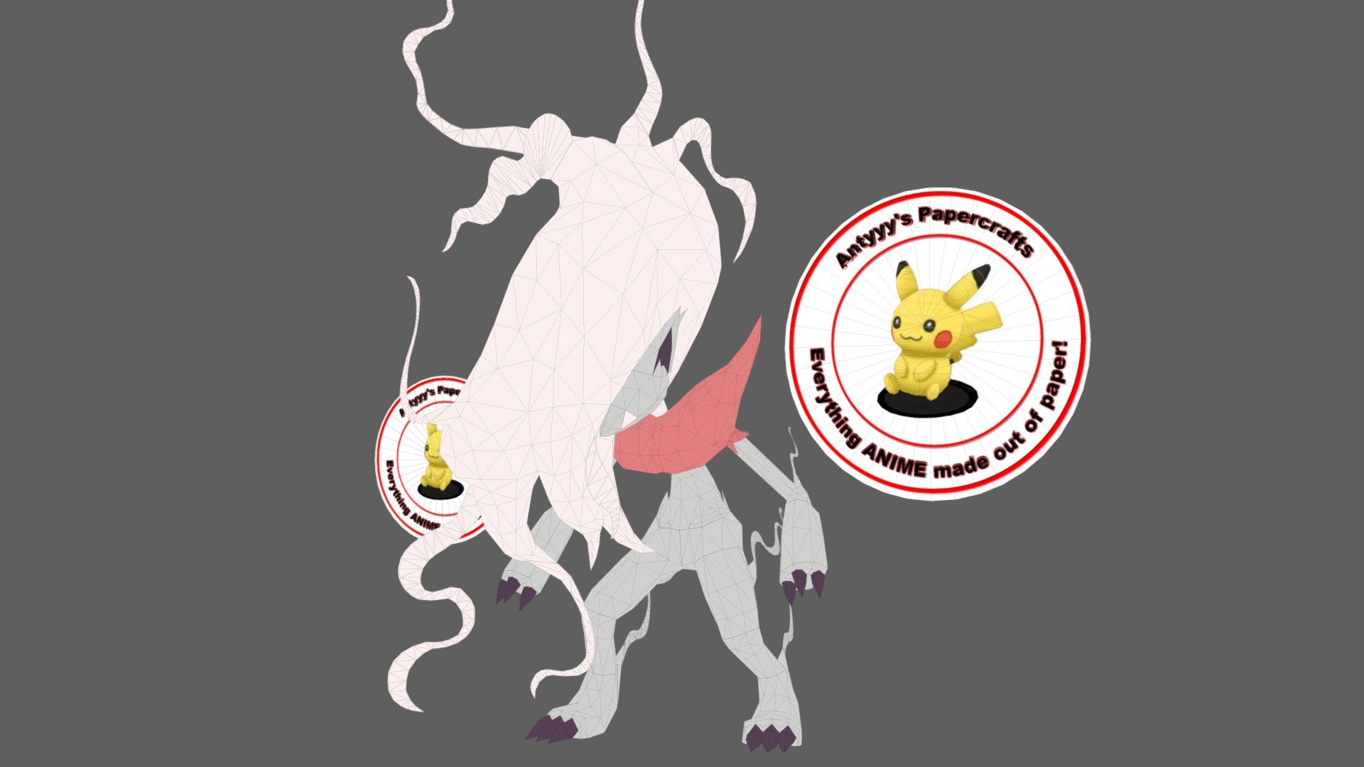 Hisuian Zoroark FREE papercraft preview - 3D model by Antyyy [498360e ...
