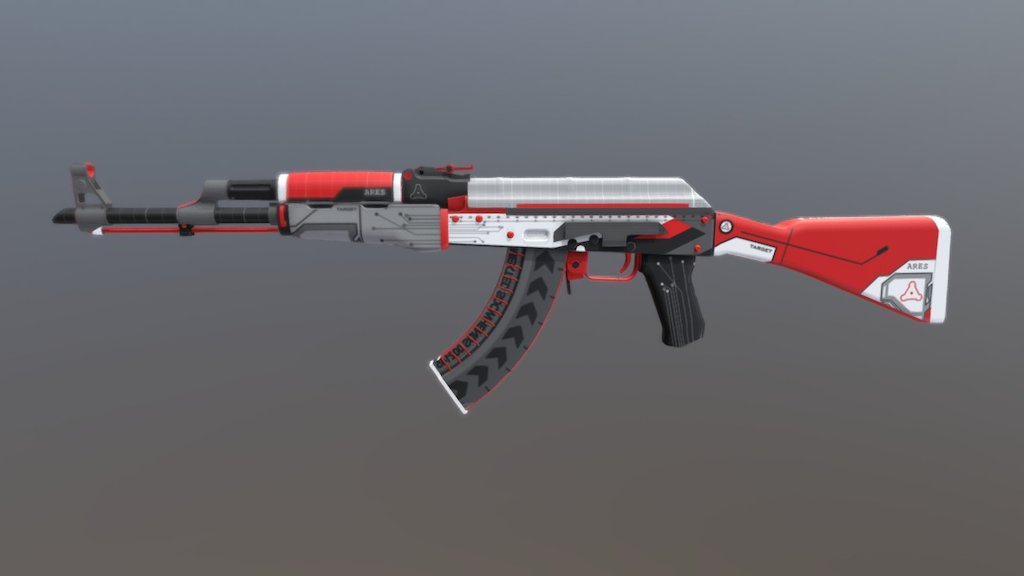 Ak-47 Ares - 3D model by un1que [49846d9] - Sketchfab