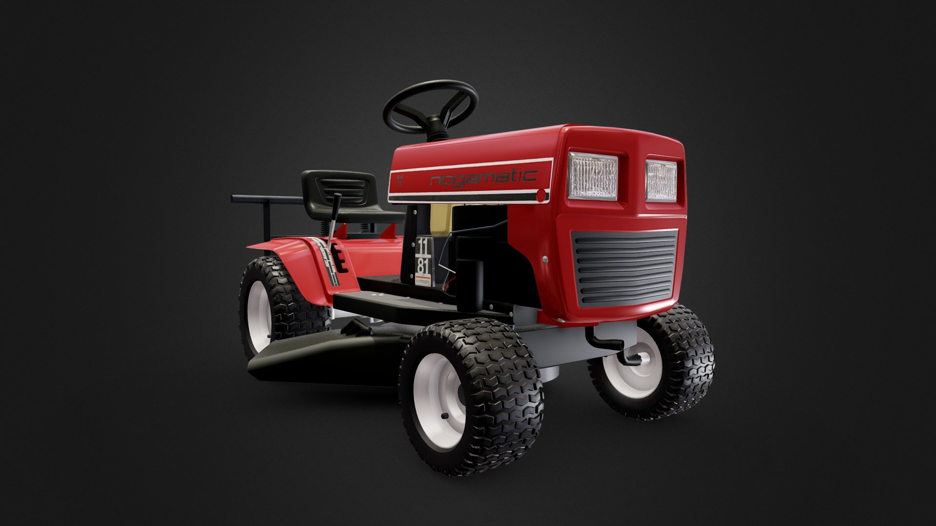 Lawn mower - MTD Nogamatic 11 - Buy Royalty Free 3D model by César Vonc ...