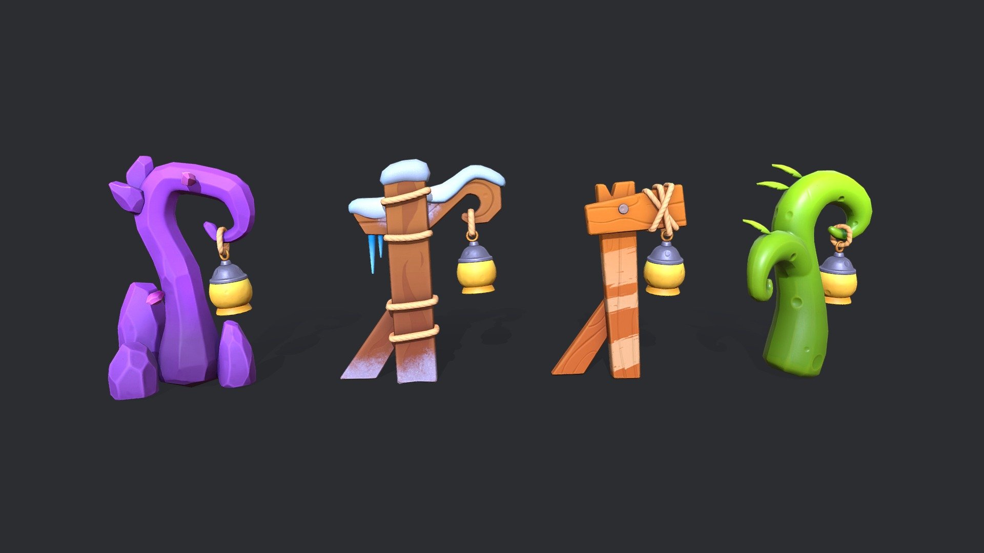 Stylized Lamp 3d Model By Nianarona [4987c78] Sketchfab