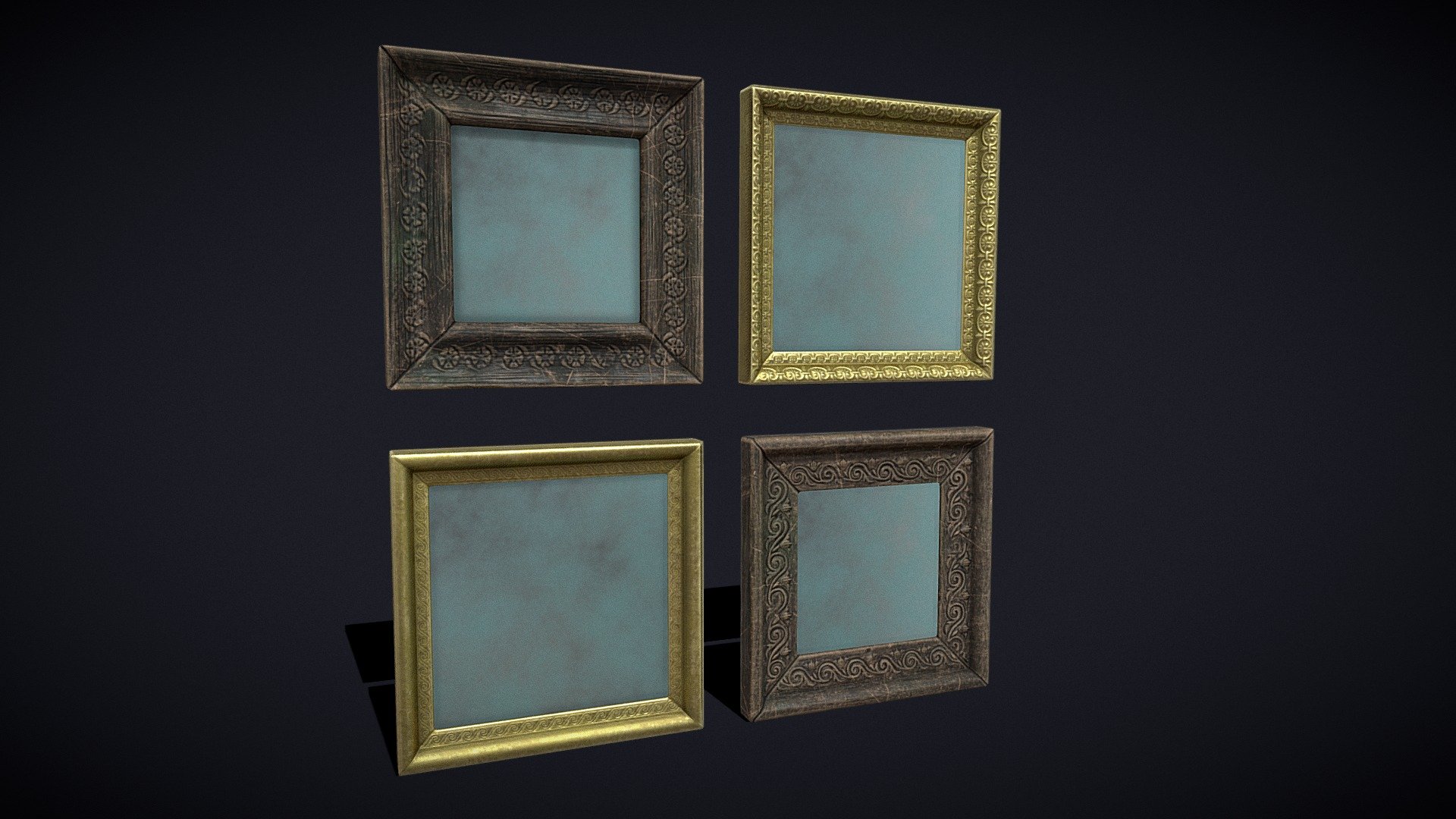 Decorative Painting Frames - Buy Royalty Free 3D model by ...