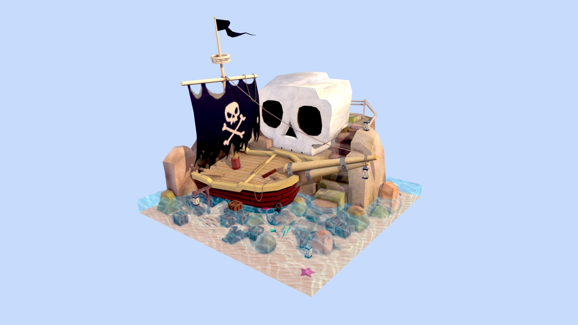 Pirate Island - 3D model by Yulyolya (@julia_karpovich) [498e0ea ...