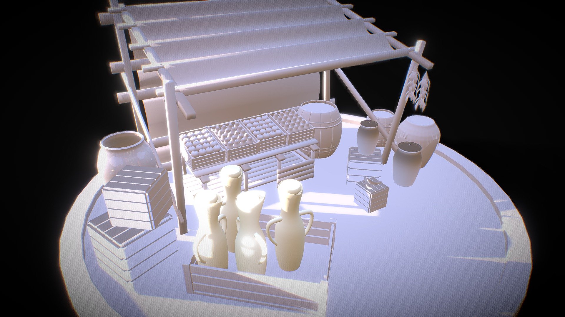 Merchant Scene - 3D model by alivi [498ea72] - Sketchfab
