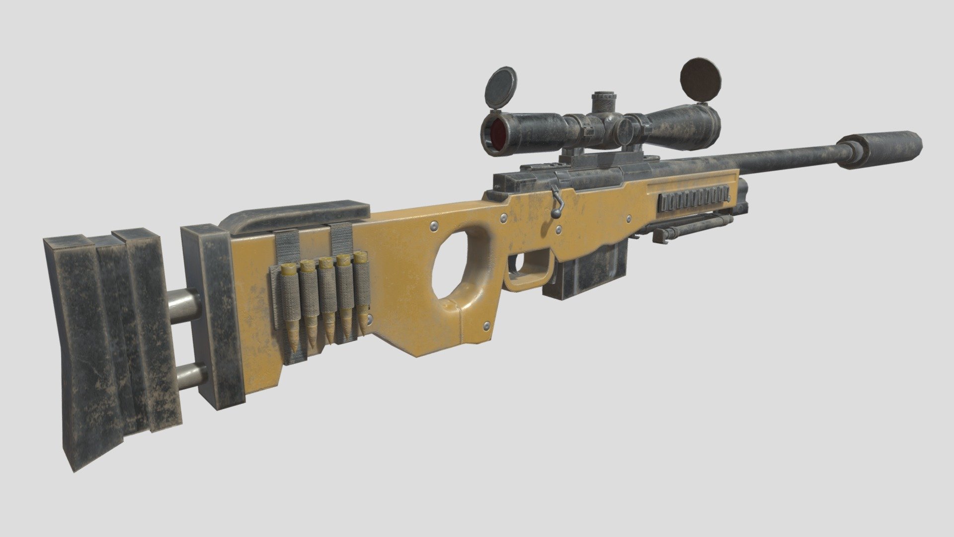Sniper Rifle - 3D model by Artamonov A. (@Nightyy) [4997e8f] - Sketchfab