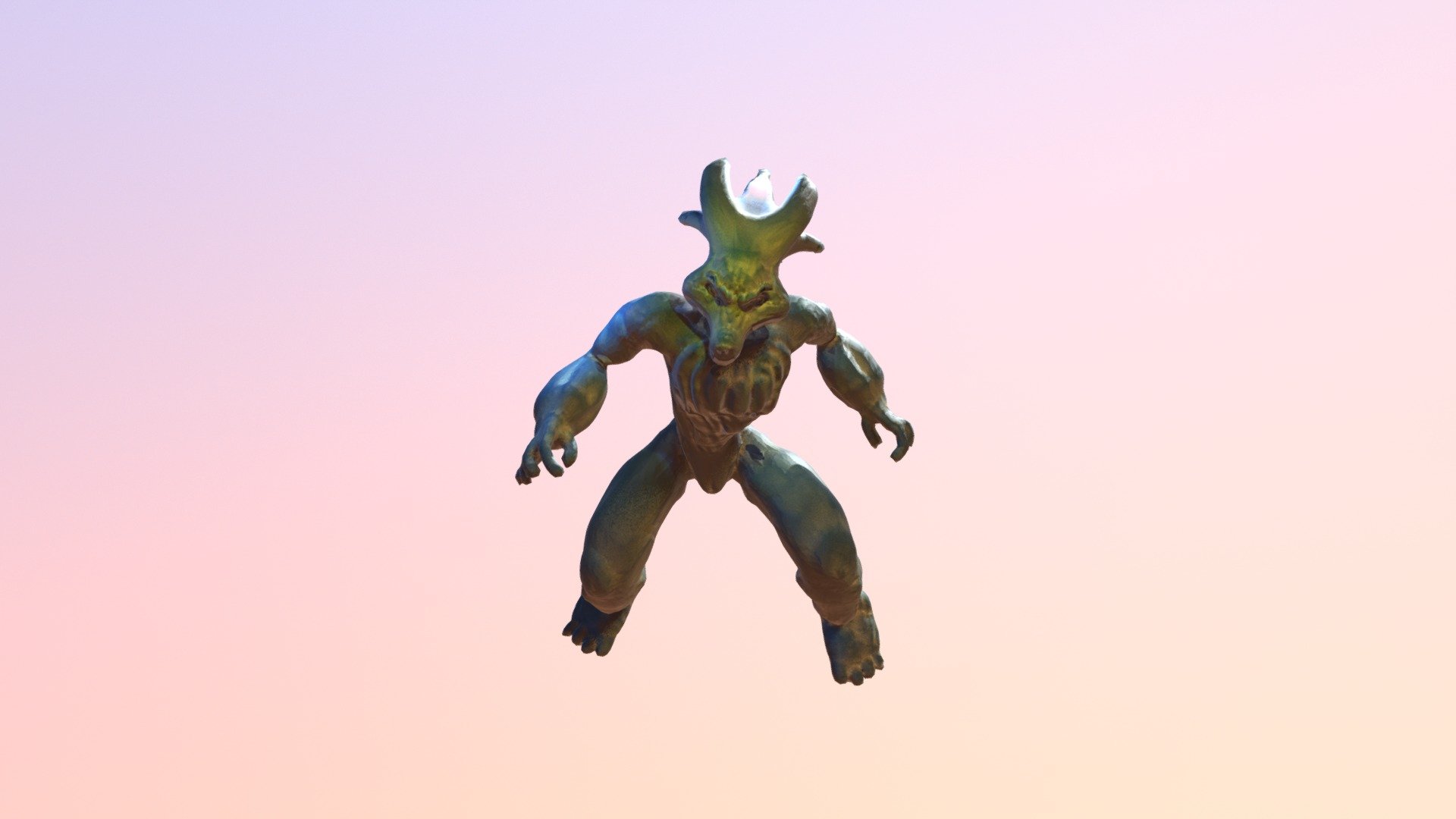day 6 Monster (stylized) sculptJanuary 2018 - 3D model by Stefano Di ...