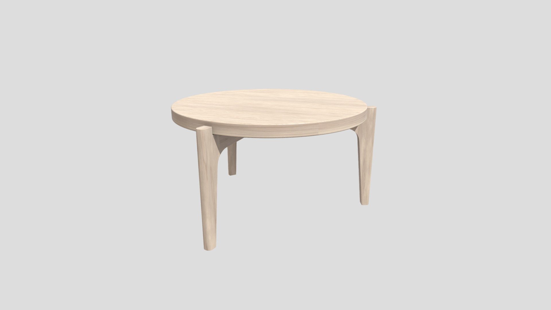 Michigan Coffee table - White oiled oak - Buy Royalty Free 3D model by ...