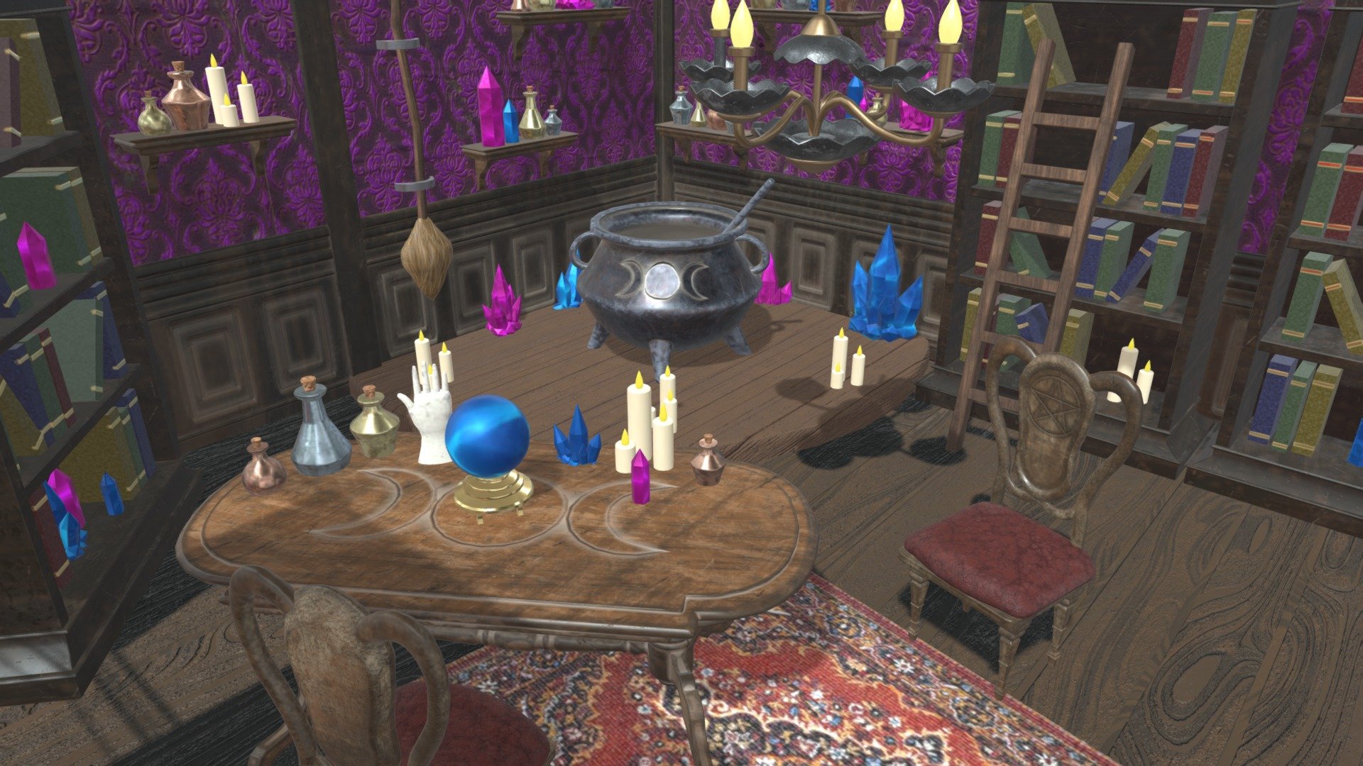 TP3-Witch Workshop - 3D model by roseboilyart [499f9a1] - Sketchfab