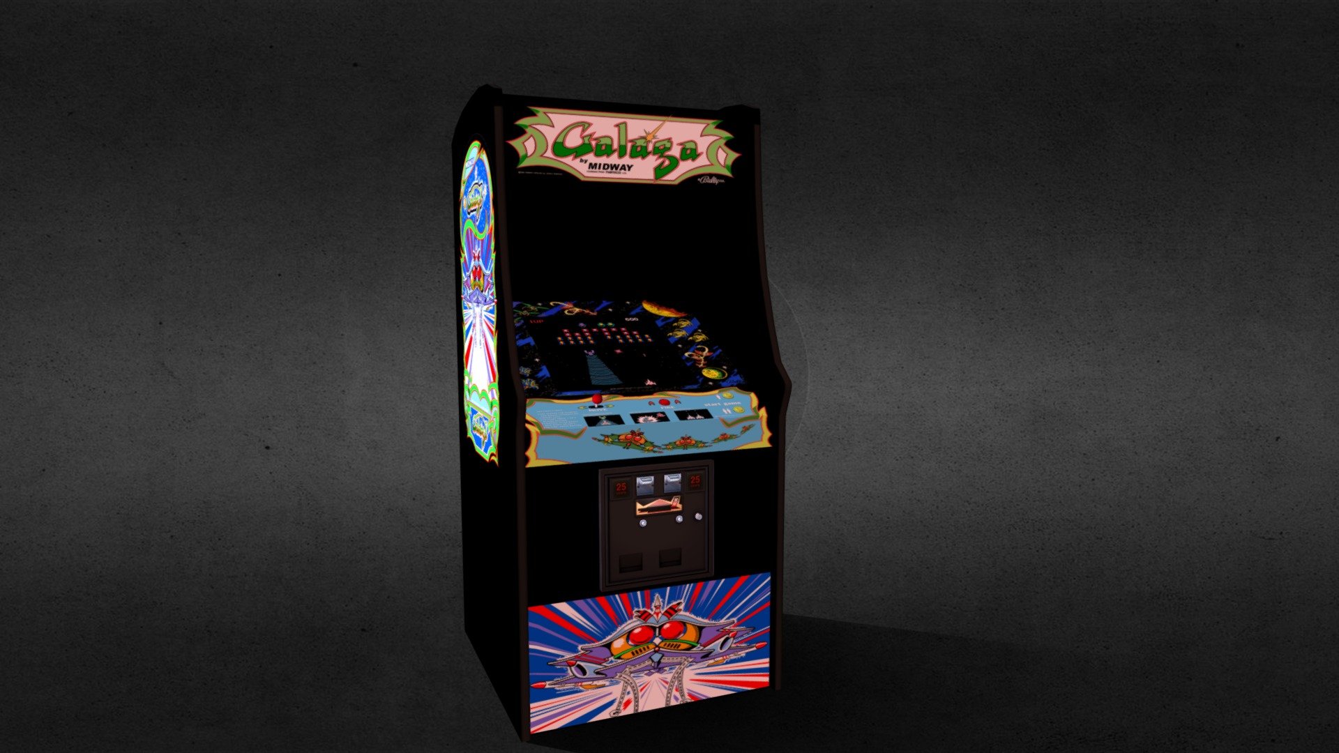 Galaga - 3D model by Chad Brocker (@cbrocker) [49a3933] - Sketchfab