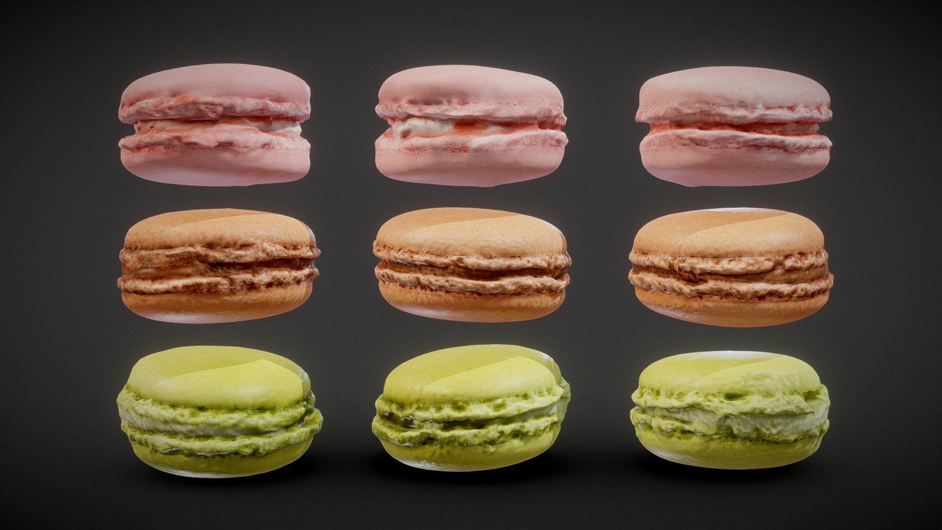 Macarons - Buy Royalty Free 3D model by Polygonal Miniatures ...