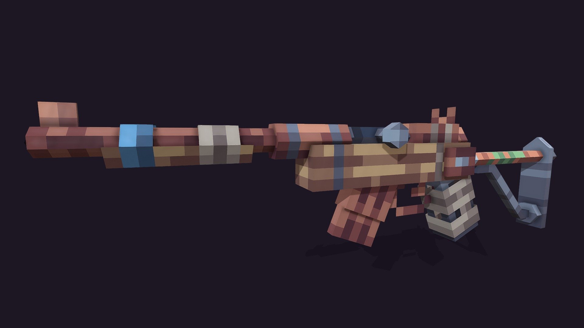 Semi-Auto Rifle - RUST - 3D model by Tem4ik (@Tem4iKUFA) [49a7189 ...