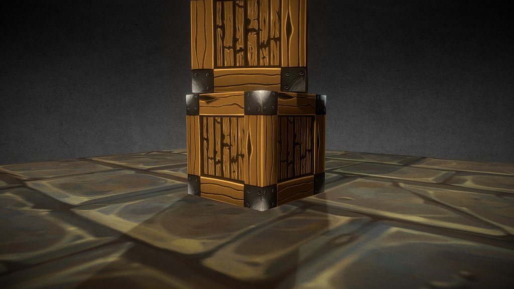 3D crate (Hand Painted) - 3D model by baazigar10 [49a73b7] - Sketchfab