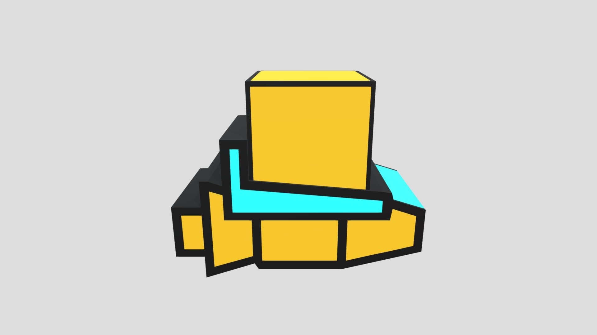 Geometry dash ship lol - 3D model by chamoksarkar04 [49ab2eb] - Sketchfab