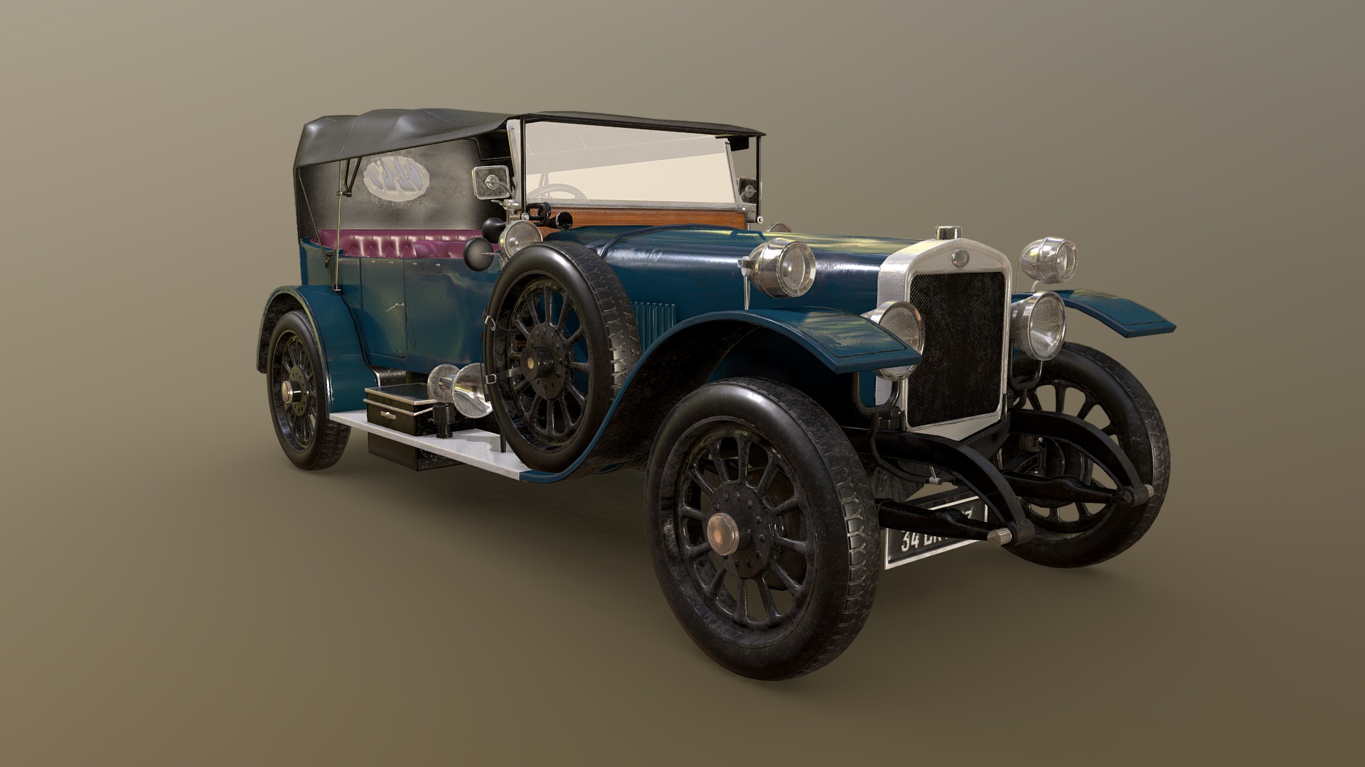 Vintage Car - 3D model by Pancika Design Studio (@pancikadesign ...