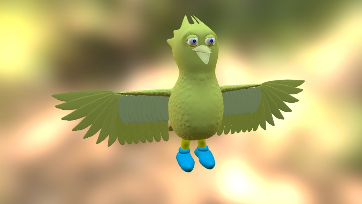 Cartoon Bird - 3D model by afalwell [49ac3d8] - Sketchfab