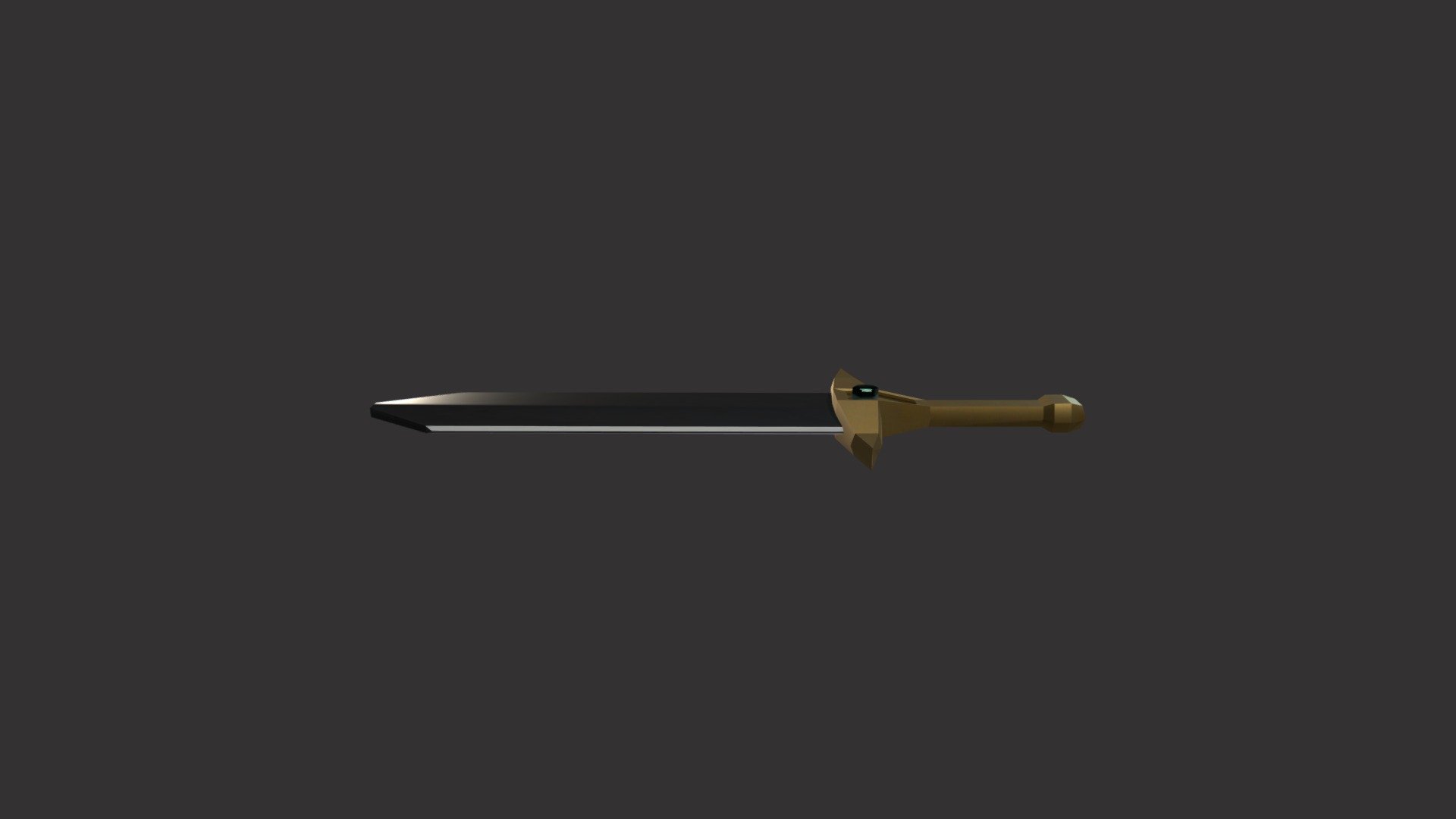 Sword with green stone - Download Free 3D model by KilcourseK [49ae8de ...