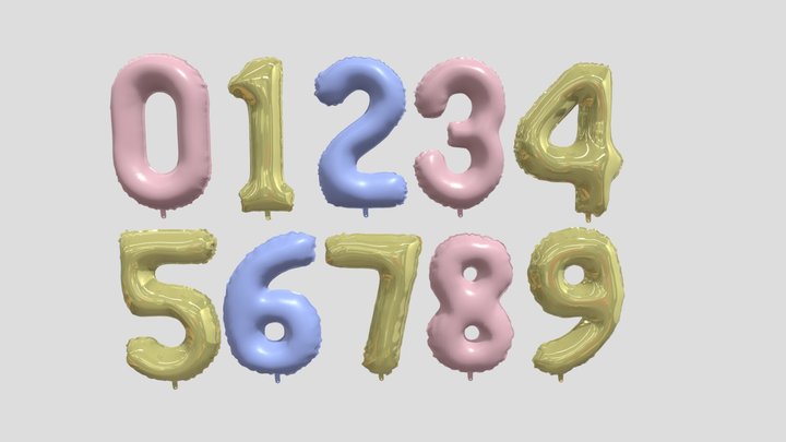 Numbers 3D models - Sketchfab