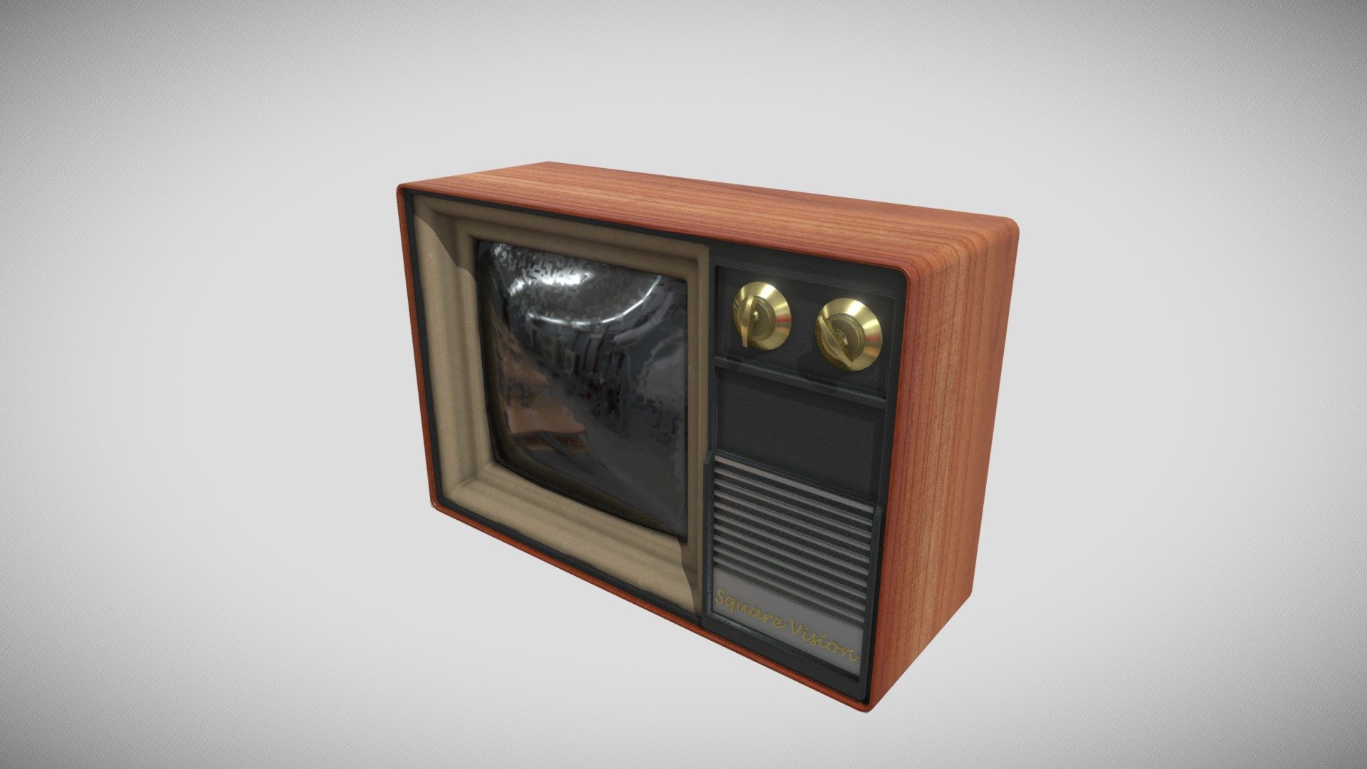 Wooden Grain CRT Television asset - 3D model by polygon_hyena [49b2409 ...