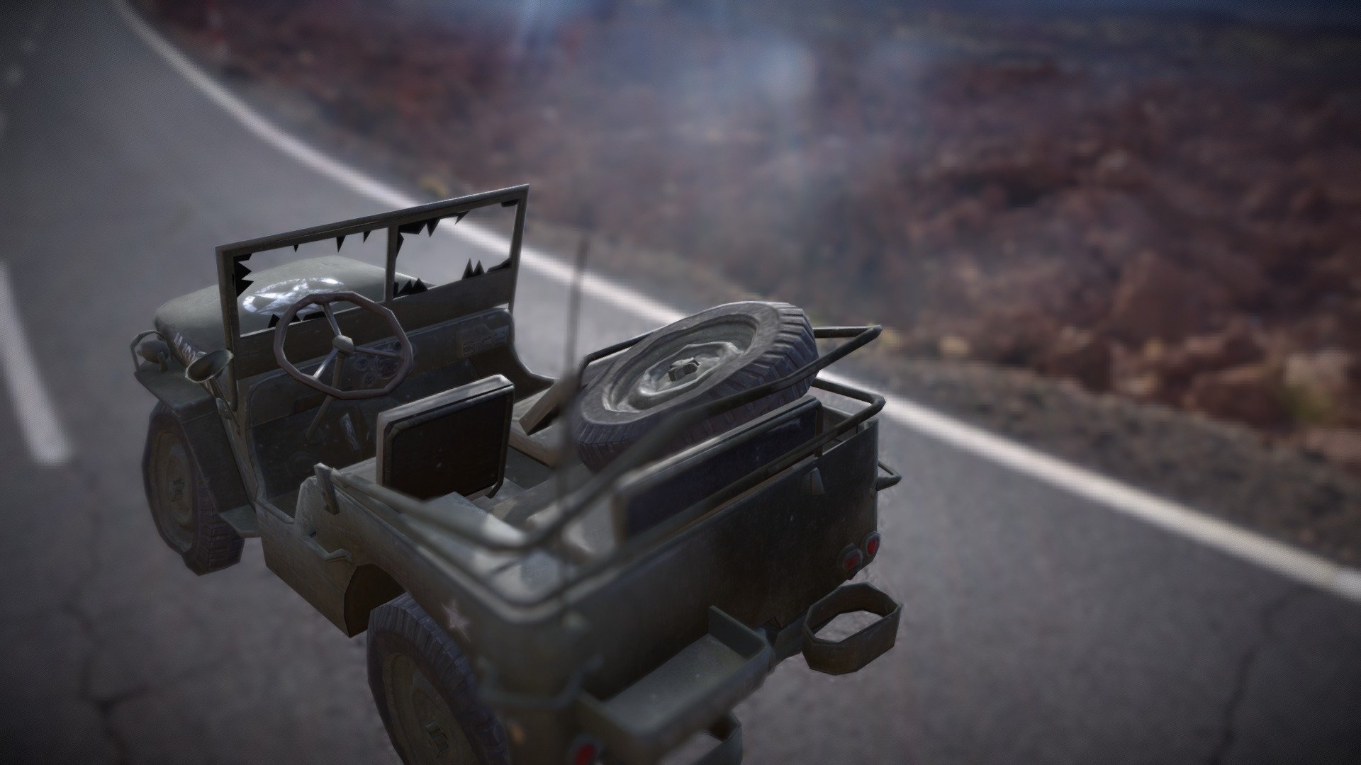 Destroyed Jeep - Download Free 3D model by rajibkc [49b3cf7] - Sketchfab