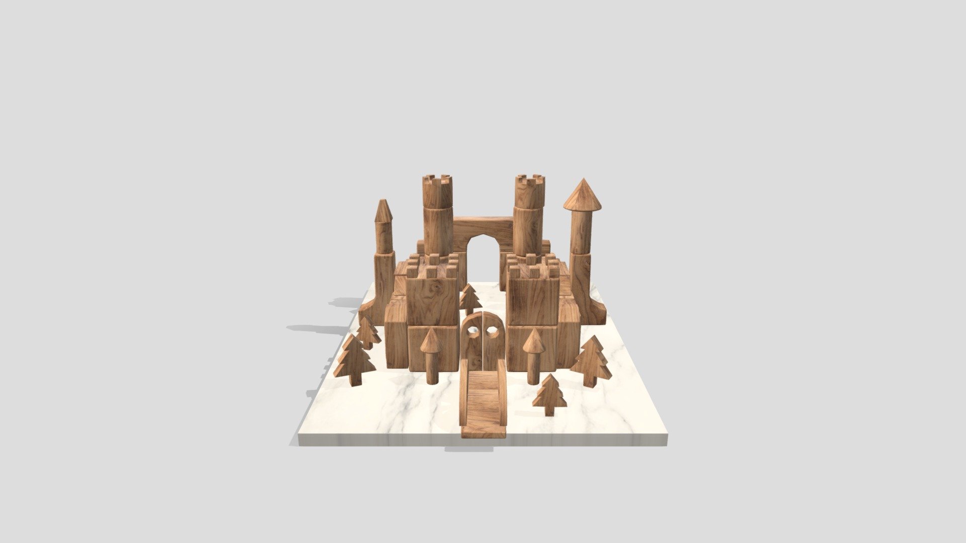Block Castle - Download Free 3D model by nasser3 [49bb763] - Sketchfab