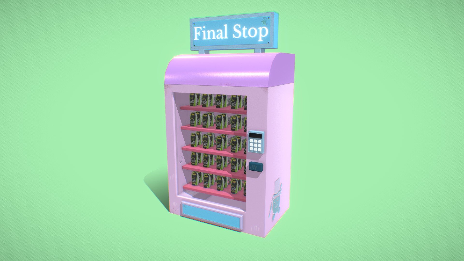 Pink Vending Machine - 3D model by aldonisblu [49bdf38] - Sketchfab