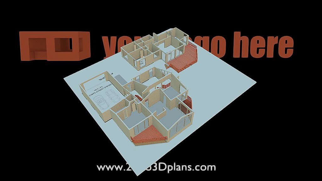 Split Level 2 storey Premium Style - 3D model by 2Dto3Dplans (@deetee ...