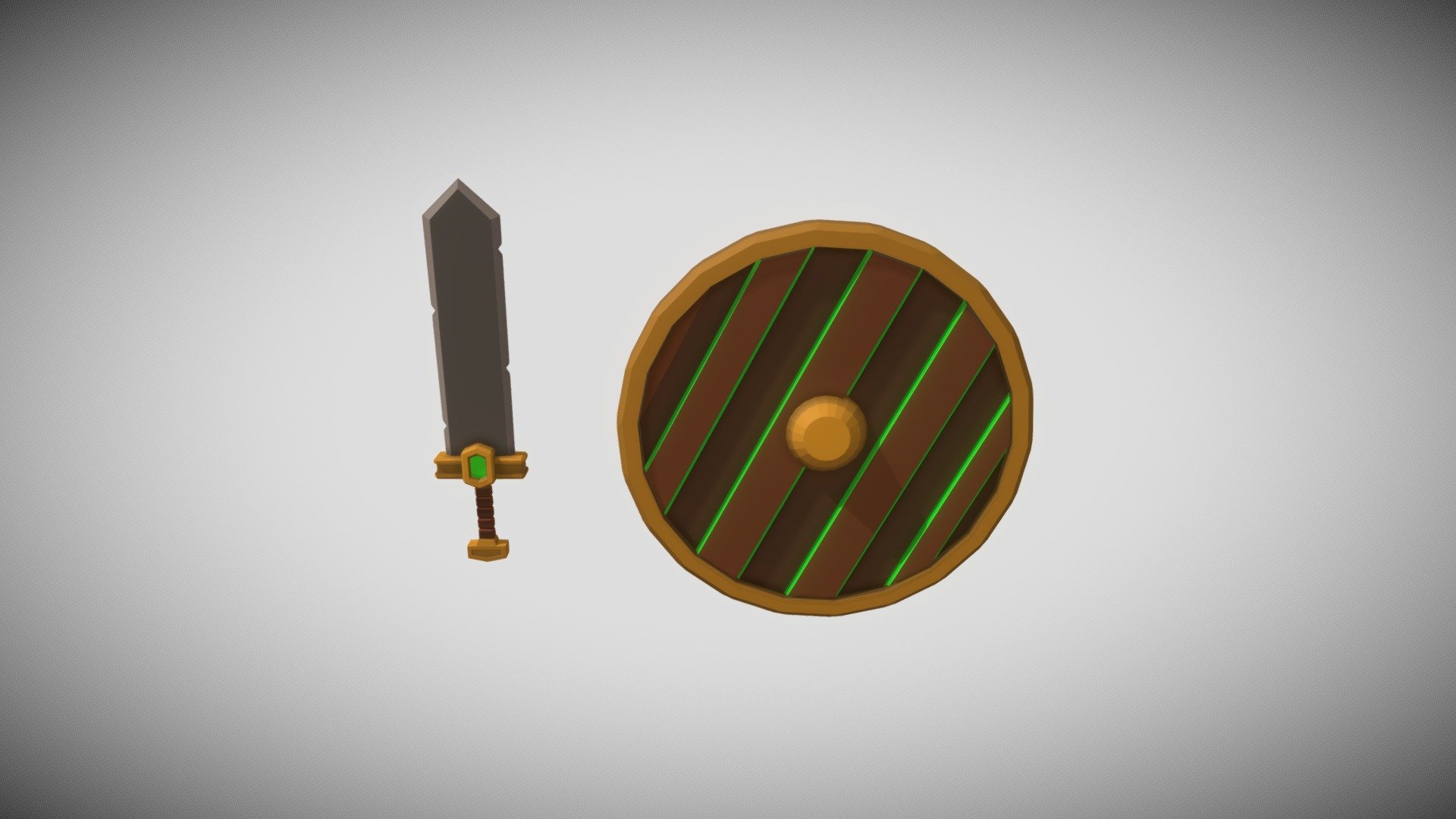 Sword and Shield Game Assets - 3D model by Marina Martínez ...