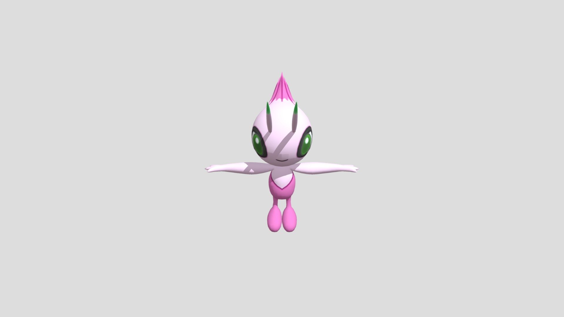 3DS - Pokemon X Y - 251 Celebi shiny - Download Free 3D model by ...