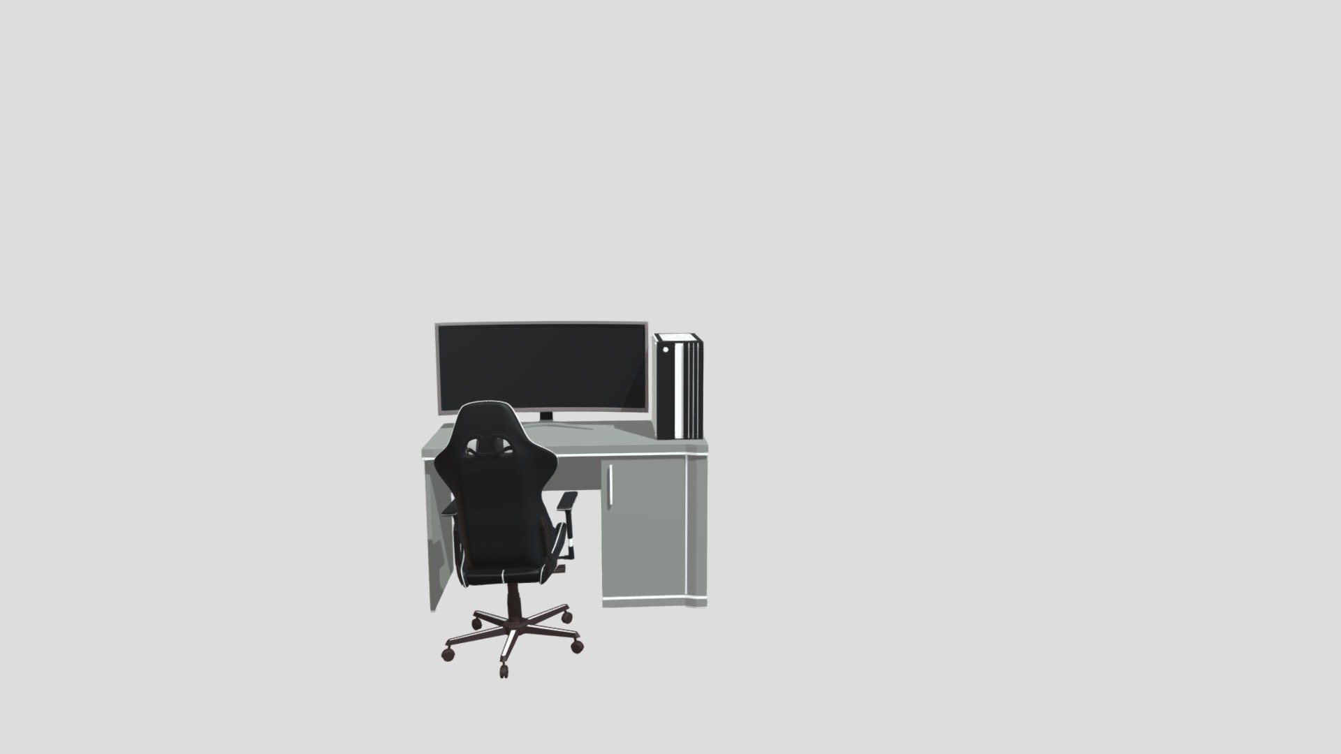 Gaming setup - Download Free 3D model by max12345_ [49c1702] - Sketchfab