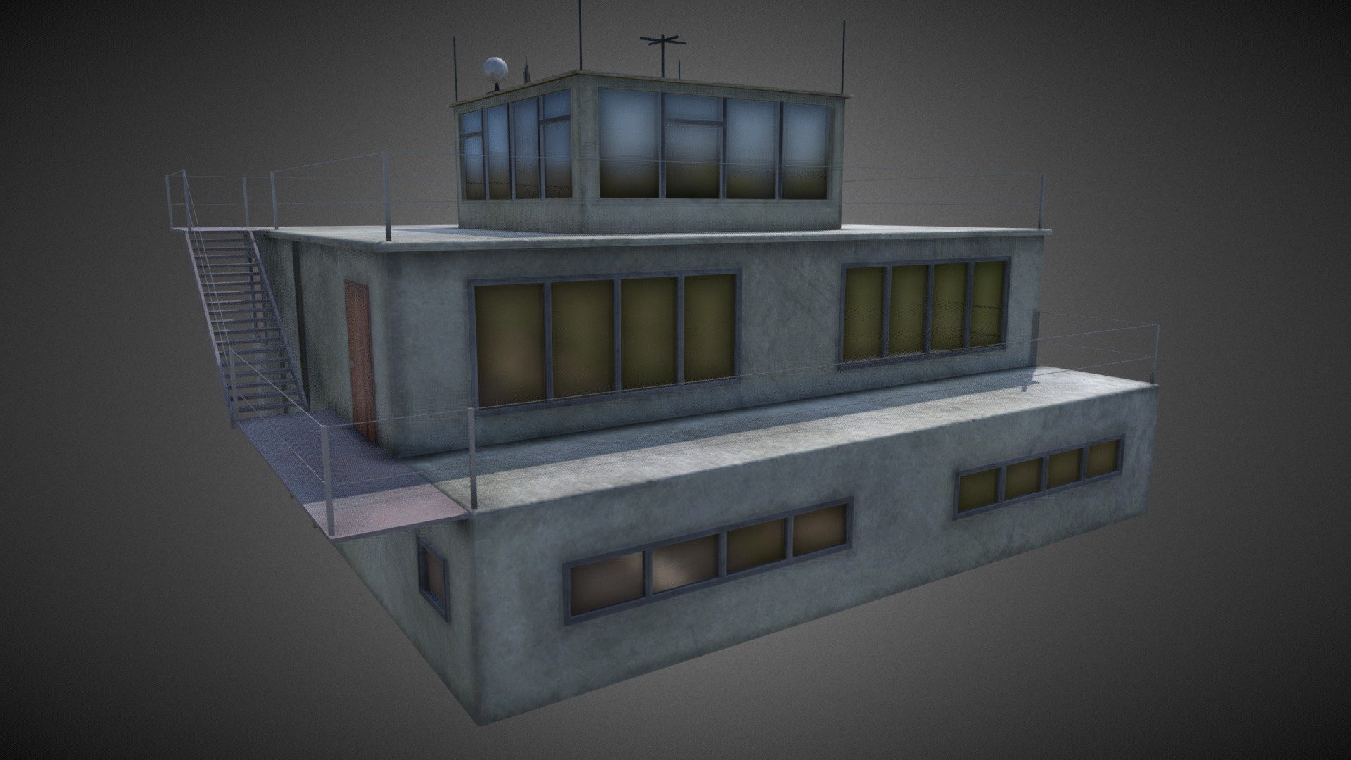 AirCraft Control Tower - 3D model by George Mawby (@GeorgeMawby ...