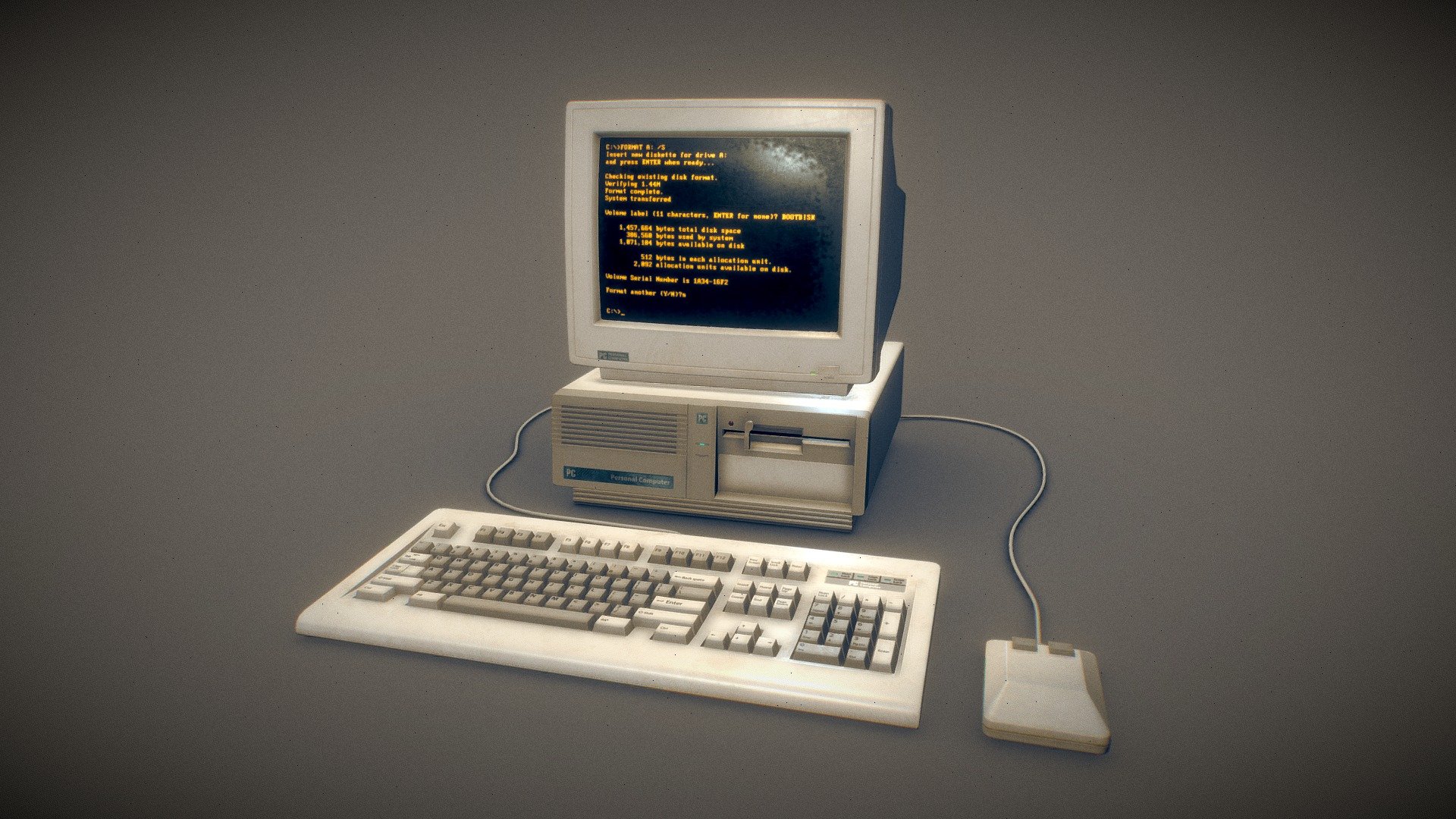Retro PC - 3D model by Alex (@alex3dhobbyist) [49c3b6f] - Sketchfab