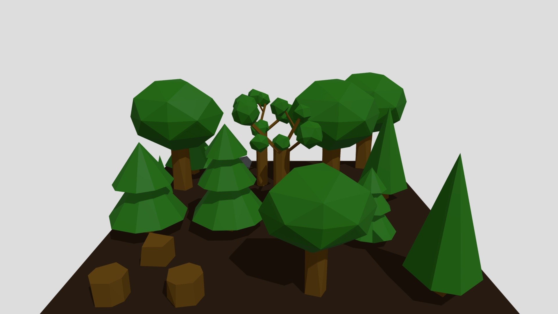 Simple Low Poly Forest - 3D model by Bernadette Braganza ...