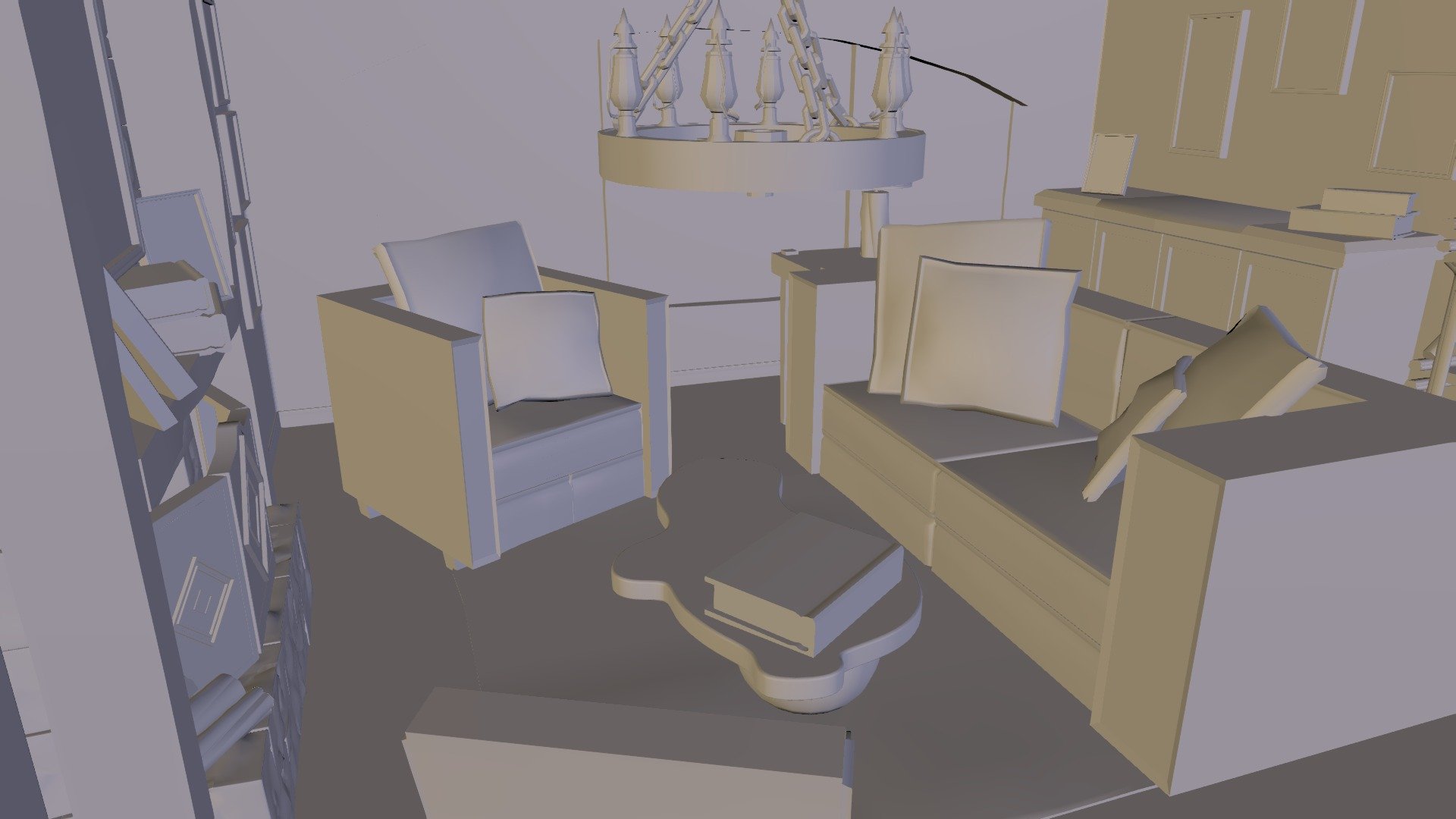 Rustic Living Room - 3D model by ChaosRob [49d2123] - Sketchfab