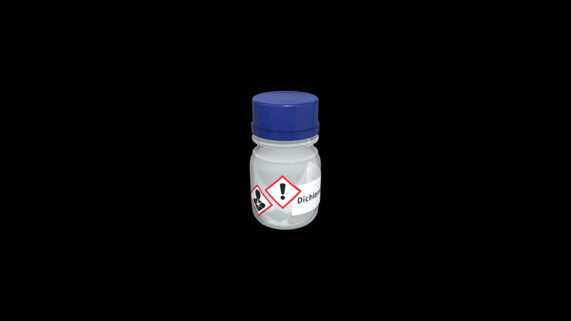Dichloromethane Bottle - 3D model by DigitalMediaLab [49d3443] - Sketchfab