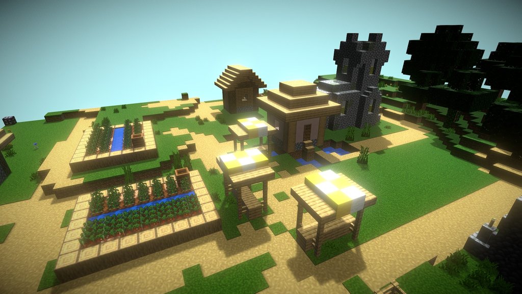 Minecraft village - A 3D model collection by mds70196 - Sketchfab