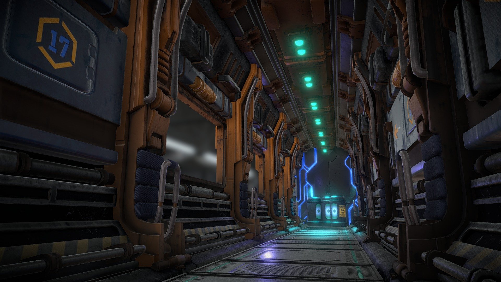 Sci-fi-corridor. Texturing Challenge - Download Free 3D model by katrin.kor (@katrin.701 ...