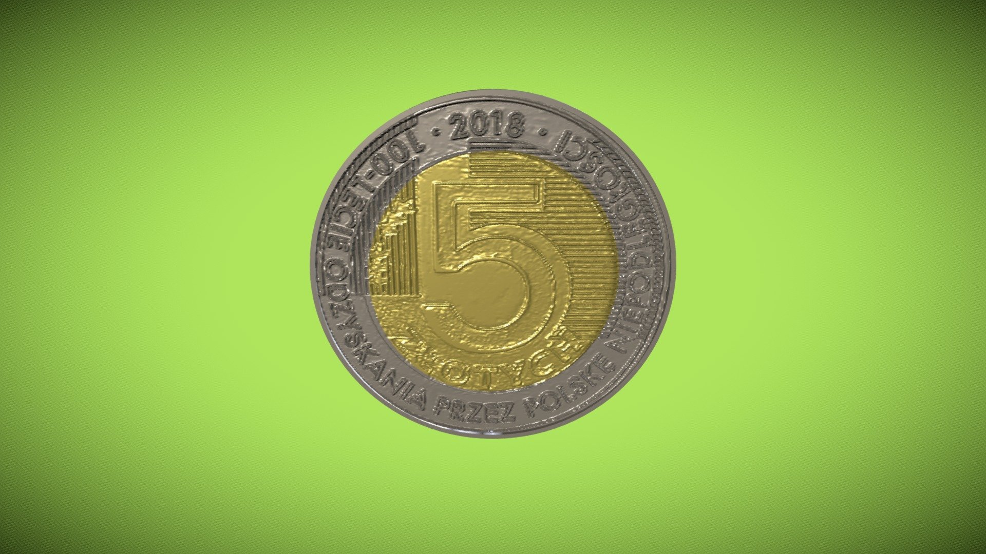 Polish coin 5 zloty - Download Free 3D model by Orrik [49d9f86] - Sketchfab