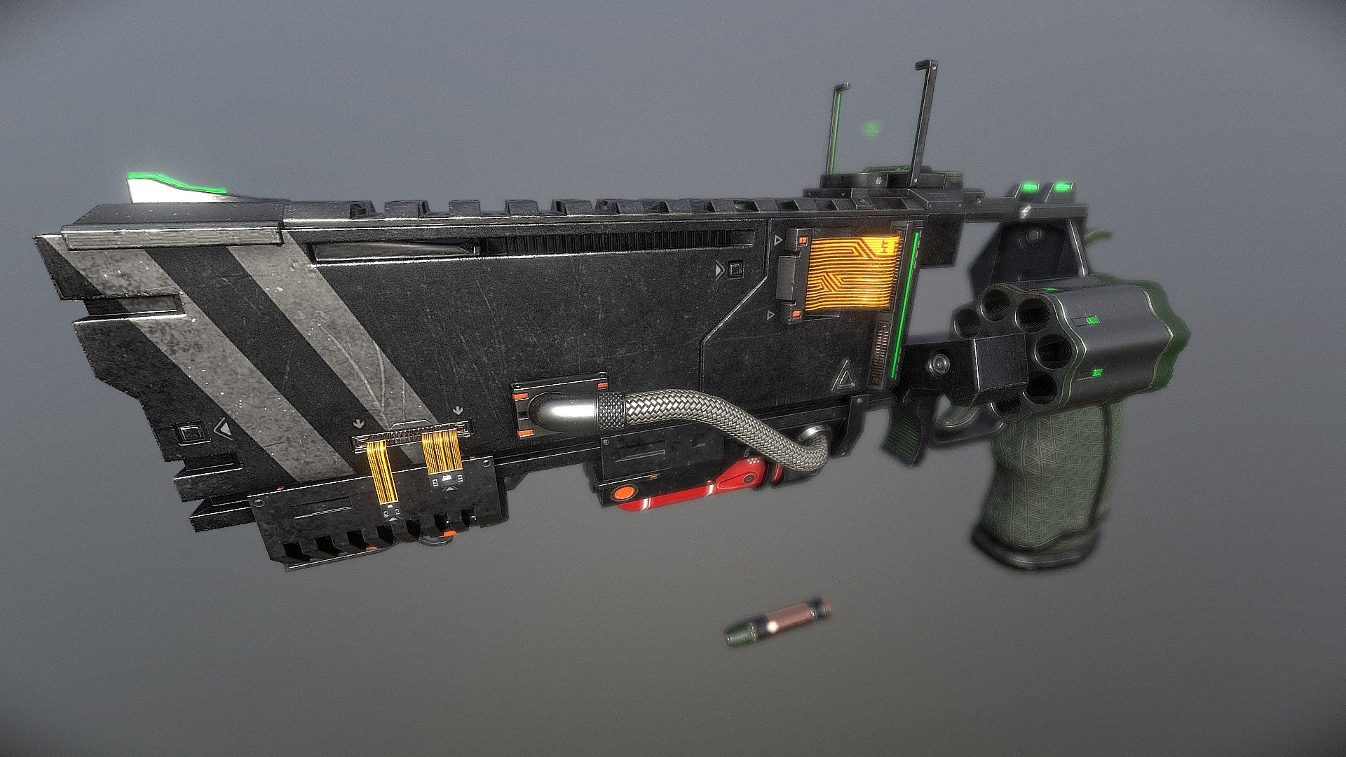 8 round Revolver + attachements - 3D model by Positivity [49e18cc ...