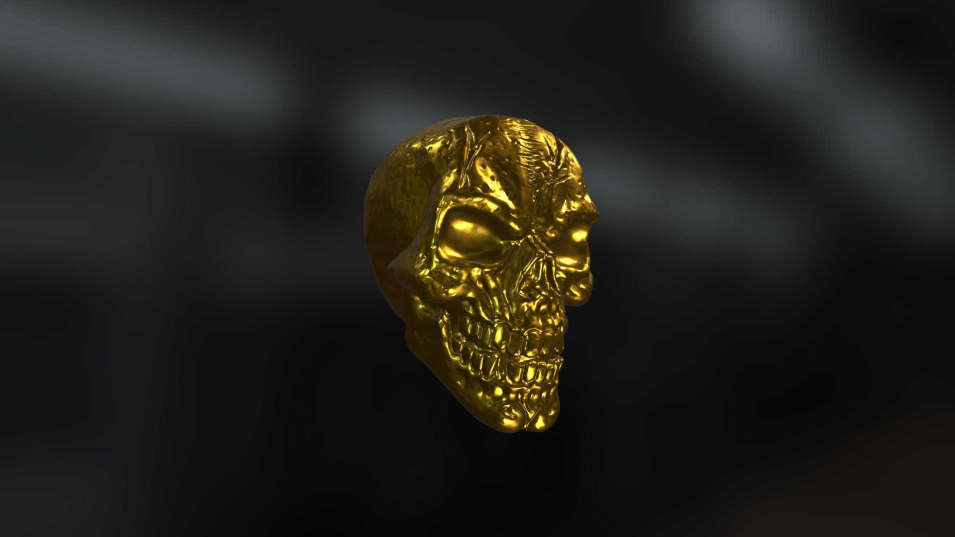 Gold Skull - 3D model by Azure (@unclebubs) [49e2179] - Sketchfab