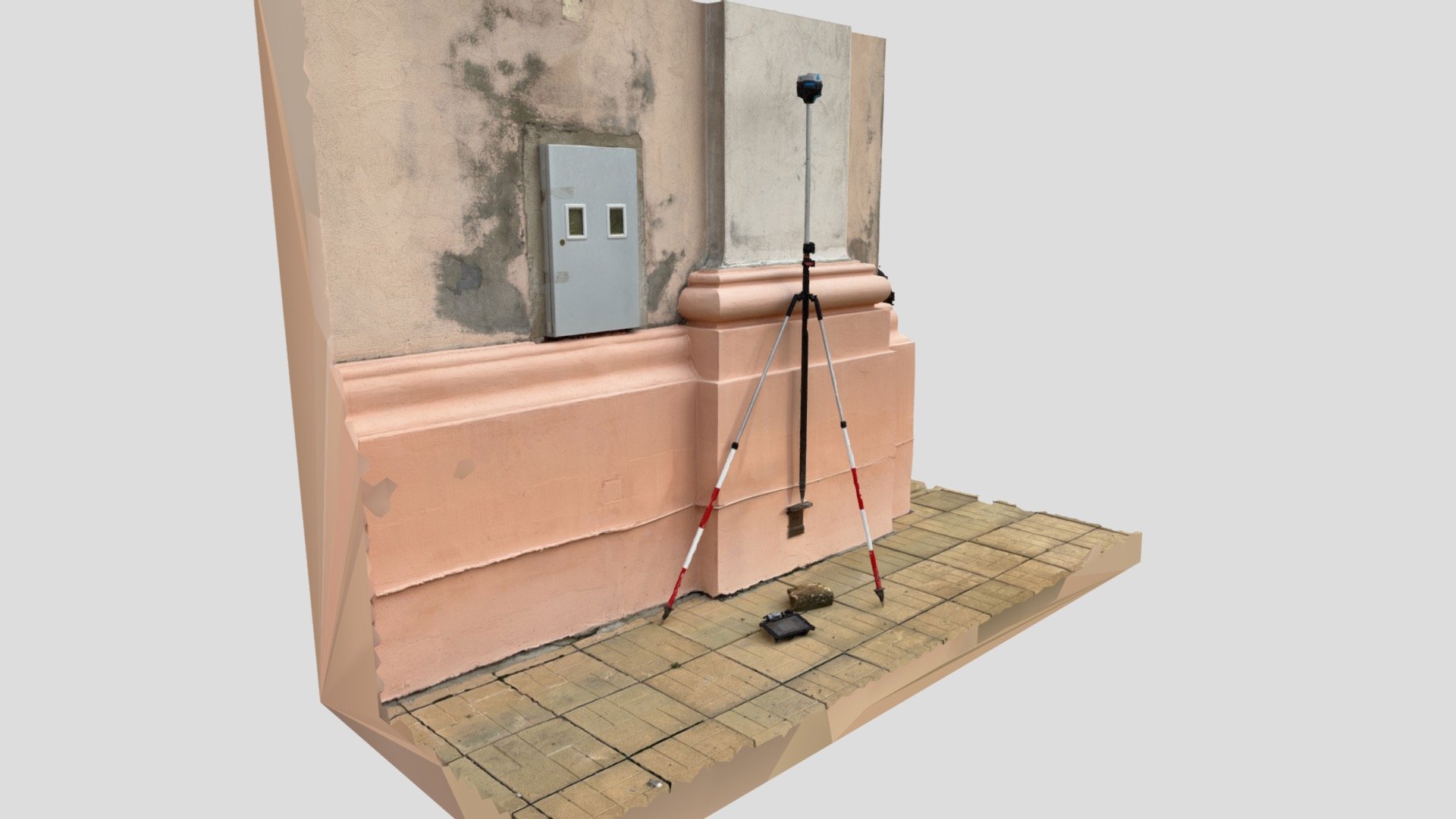 Height benchmark on church wall - Download Free 3D model by Mario ...
