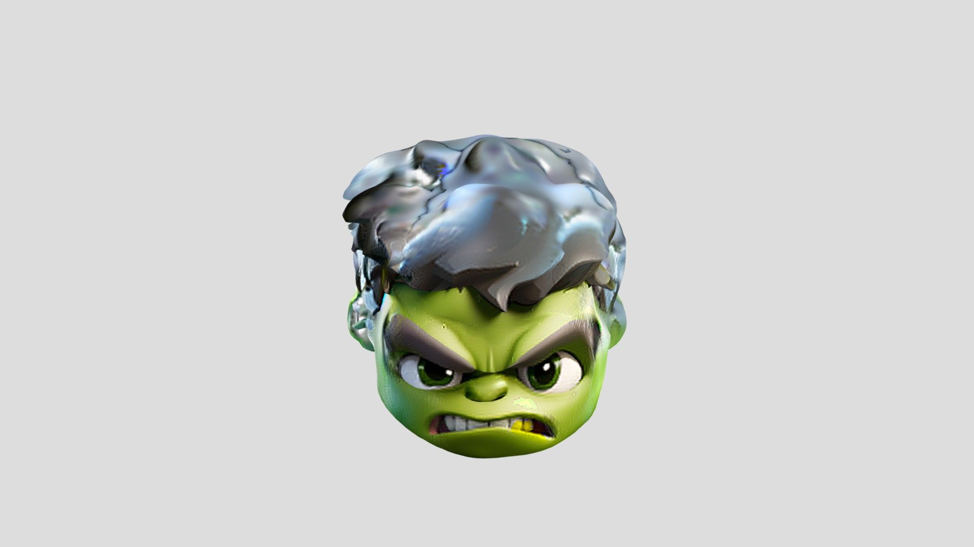 Angry Hulk Head on Black Background An angry - Download Free 3D model ...