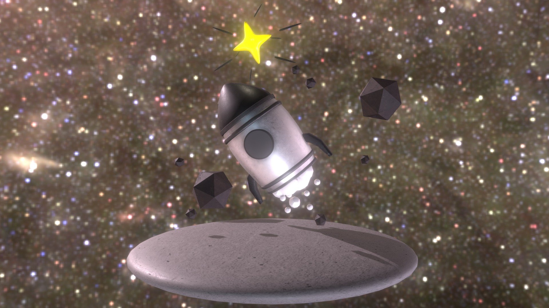 Stylized Rocket Ship - 3D model by Niuol [49e7e58] - Sketchfab